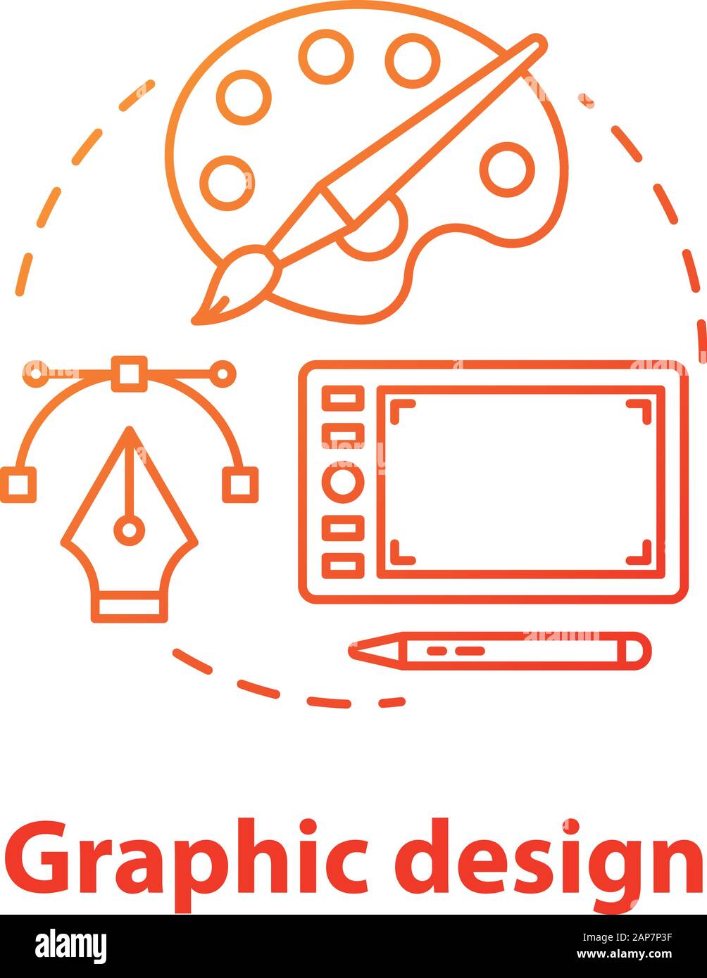 Graphic Design Concept Icon Mobile Device Application Digital Interface Development Idea Thin