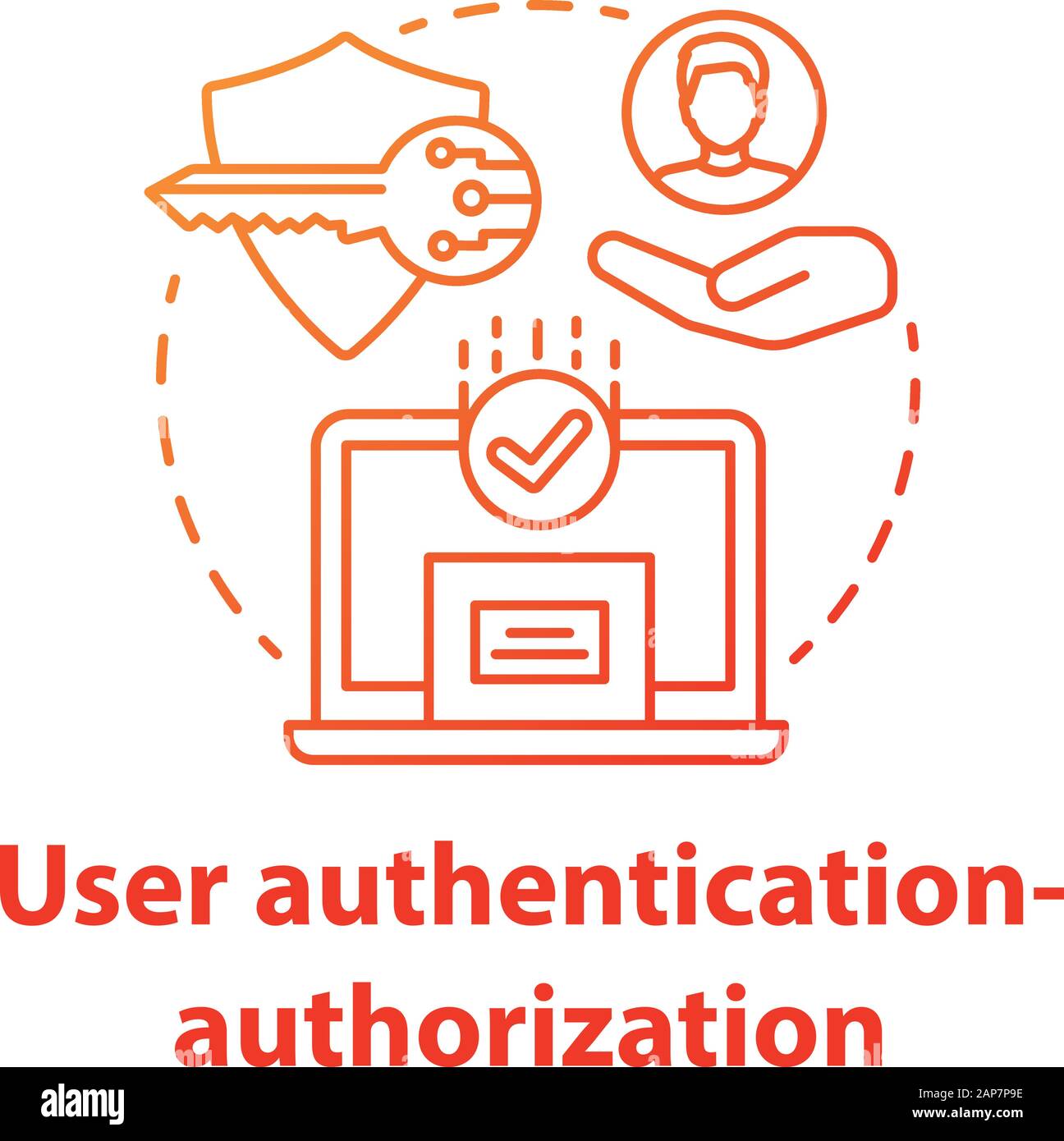 User Authentication Authorization Concept Icon Software Development Kit Idea Thin Line