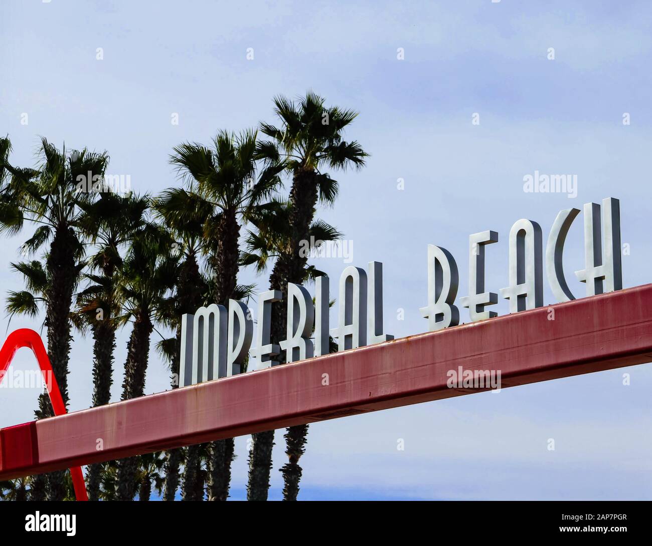 Imperial Beach, CA 1-20-2020 The Imperial Beach sign at the entrance to ...