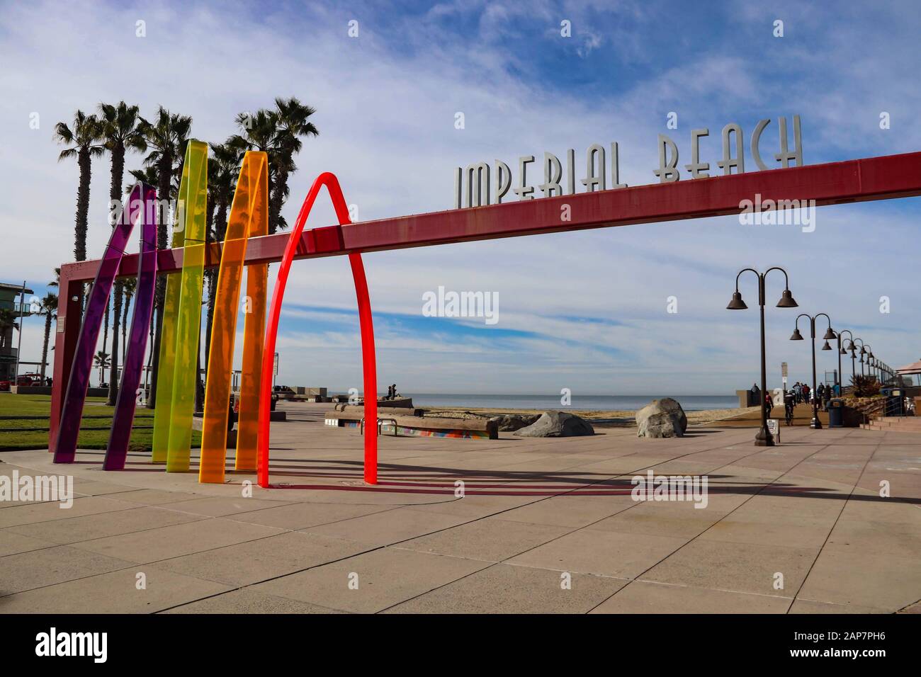 Imperial Beach, CA 1-20-2020 The Imperial Beach sign at the entrance to ...