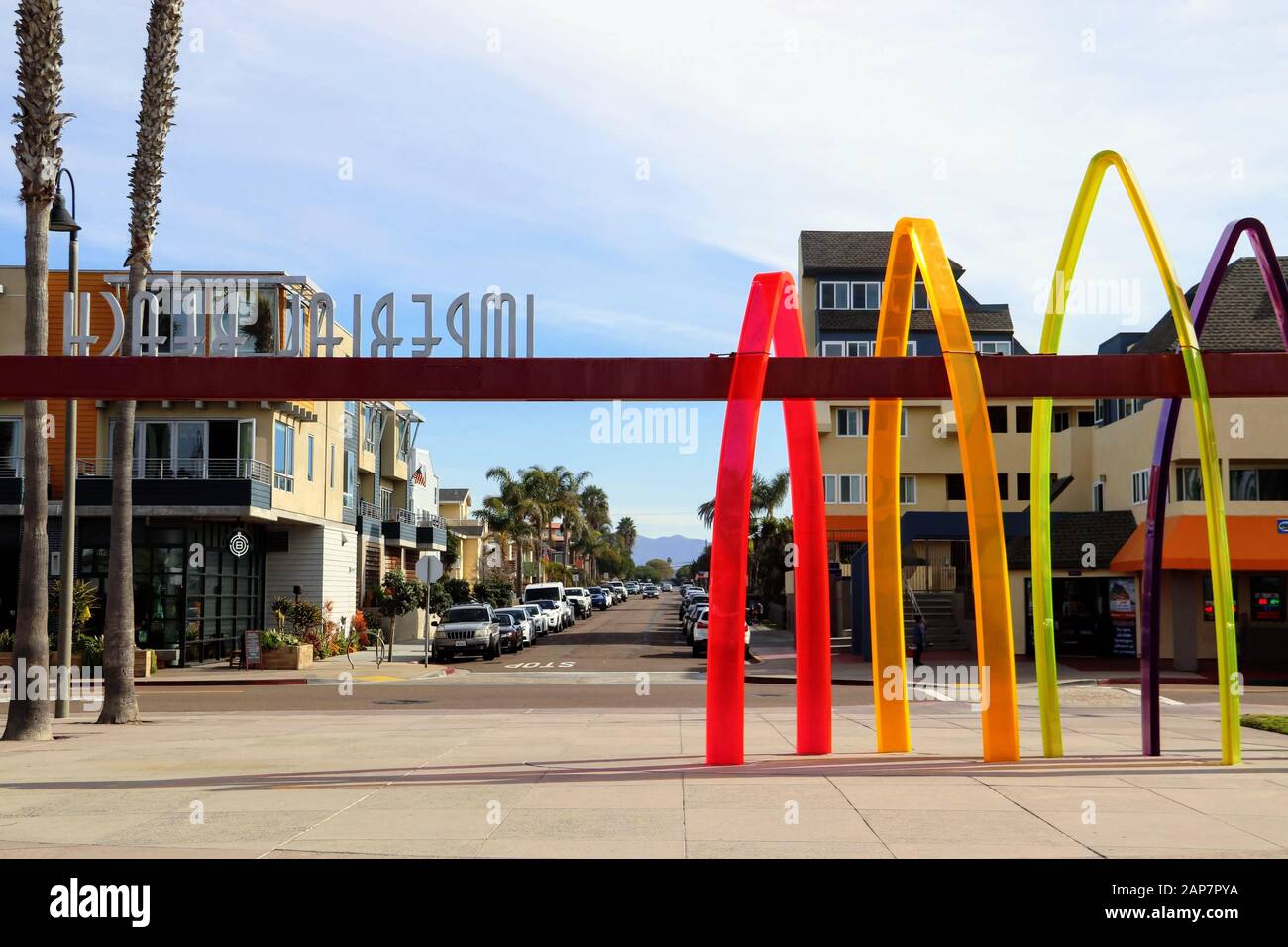 Imperial Beach, CA 1-20-2020 The Imperial Beach sign at the entrance to ...