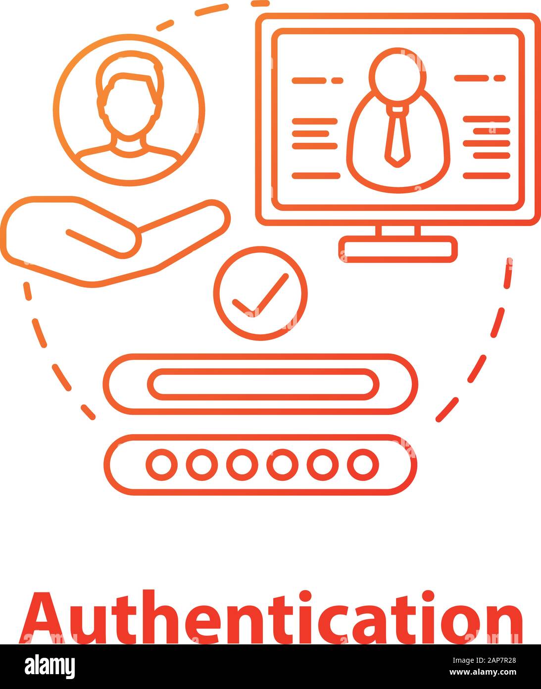 Authentication concept icon. User authorization, login. Personal ... Authentication concept icon. User authorization, login. Personal ...