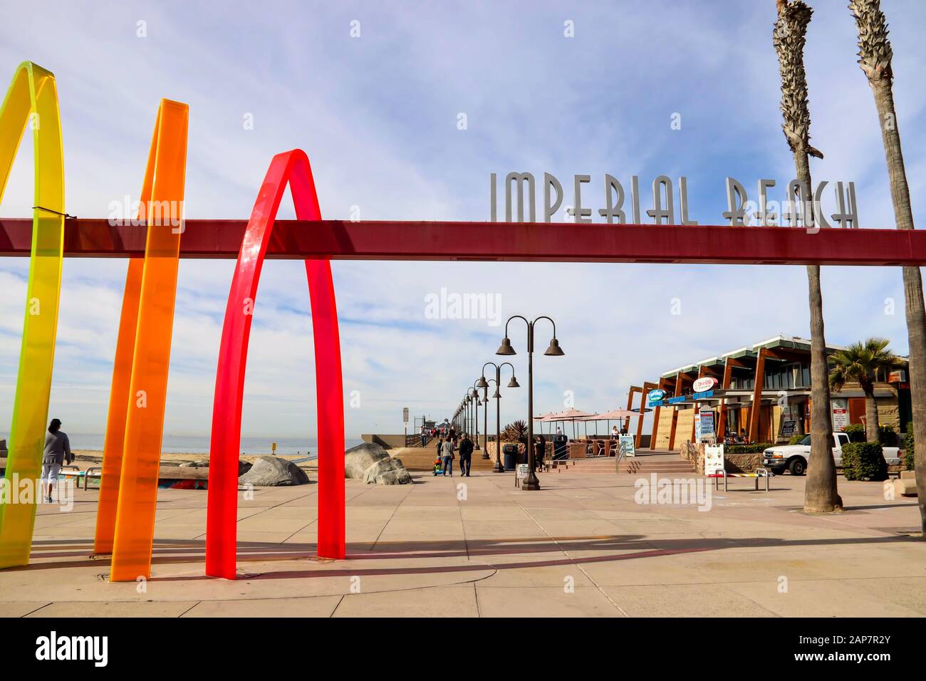 Imperial Beach, CA 1-20-2020 The Imperial Beach sign at the entrance to ...