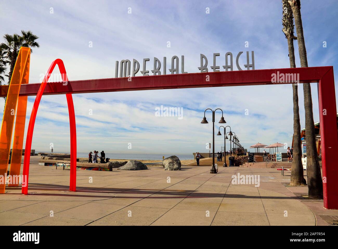 Imperial Beach, CA 1-20-2020 The Imperial Beach sign at the entrance to ...