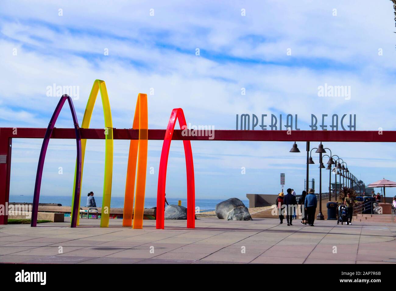 Imperial Beach, CA 1-20-2020 The Imperial Beach sign at the entrance to ...