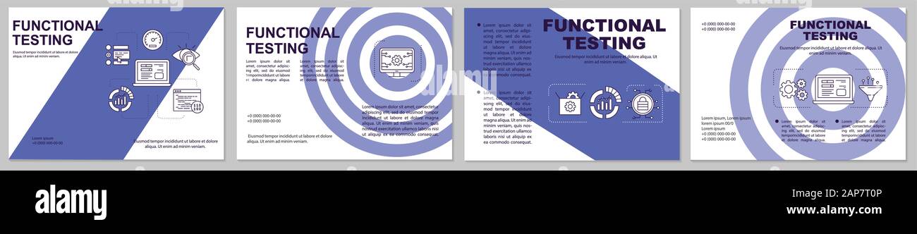 Functional software testing horizontal brochure template. Flyer ...