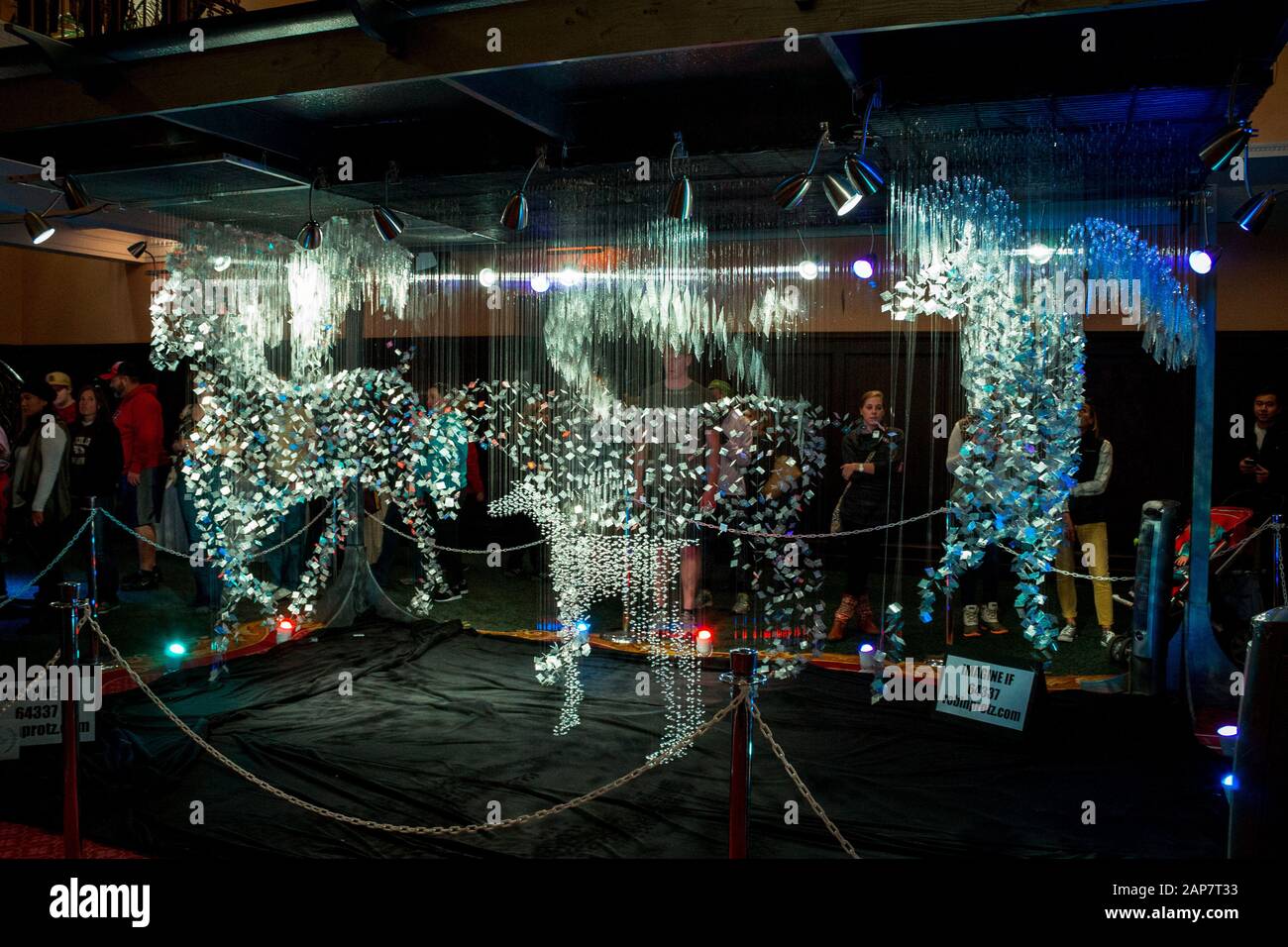 Illusion of pegasus statues on display during Artprize 8 in Grand ...