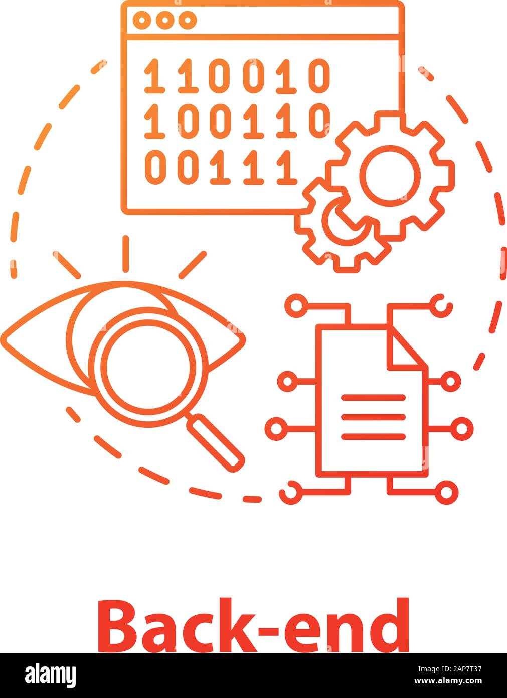 Back-end concept icon. Software development kit idea thin line ... Back-end concept icon. Software development kit idea thin line ...