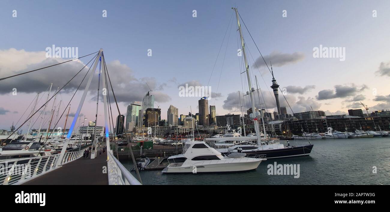 Viaduct Harbour, Auckland / New Zealand - December 29, 2019: The ...