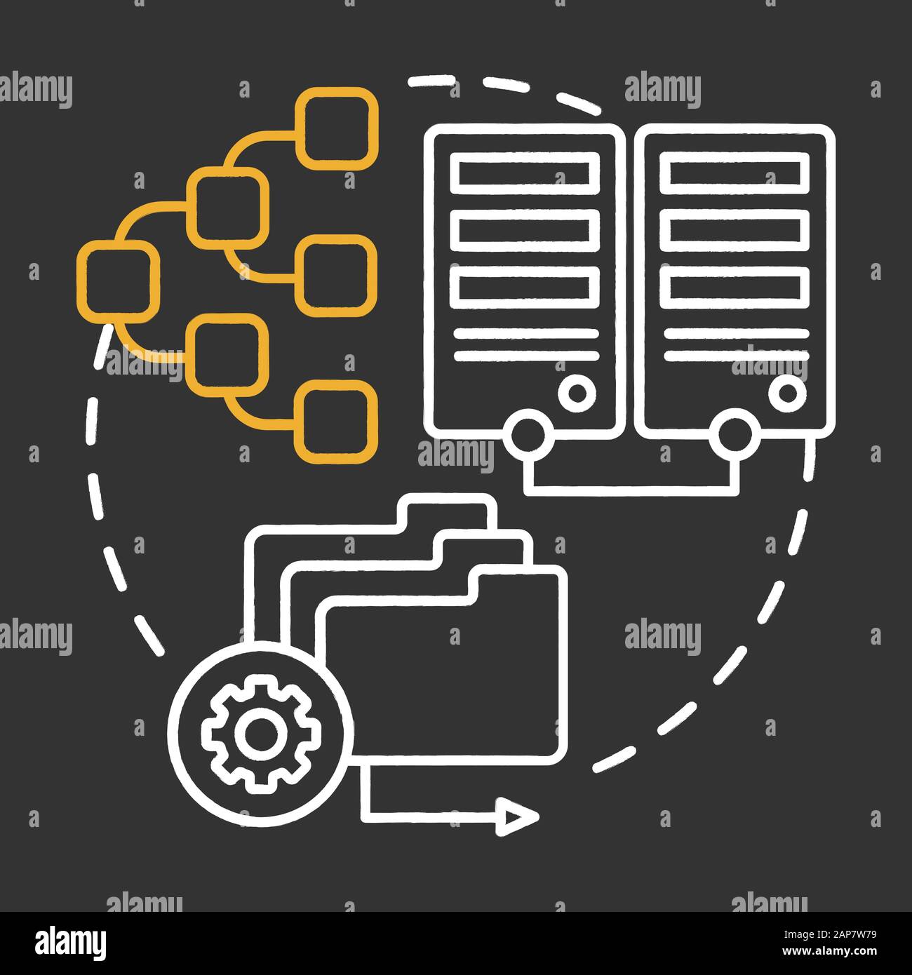 Volume testing chalk concept icon. Software development stage idea thin ... Volume testing chalk concept icon. Software development stage idea thin ...