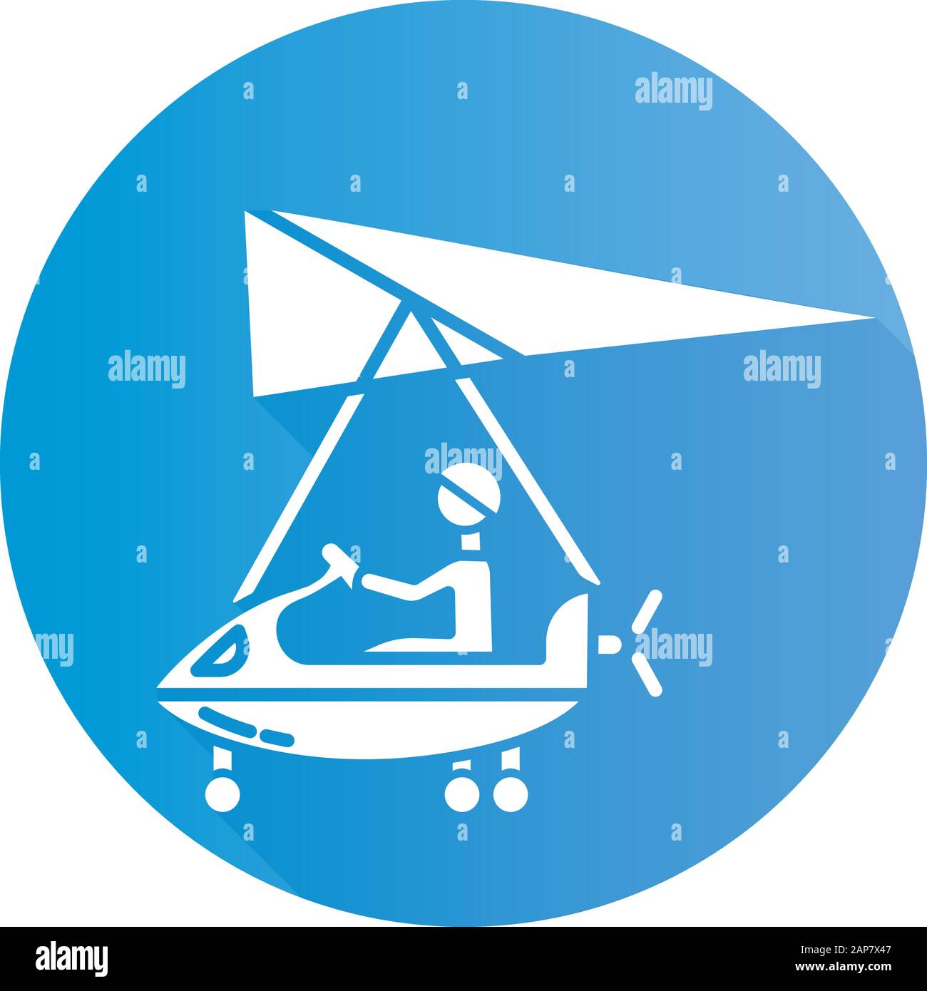 Shadow microlight flying Stock Vector Images - Alamy