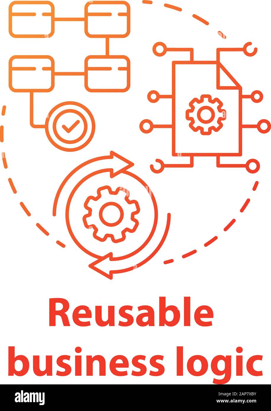 Reusable business logic concept icon. Software development kit idea ...
