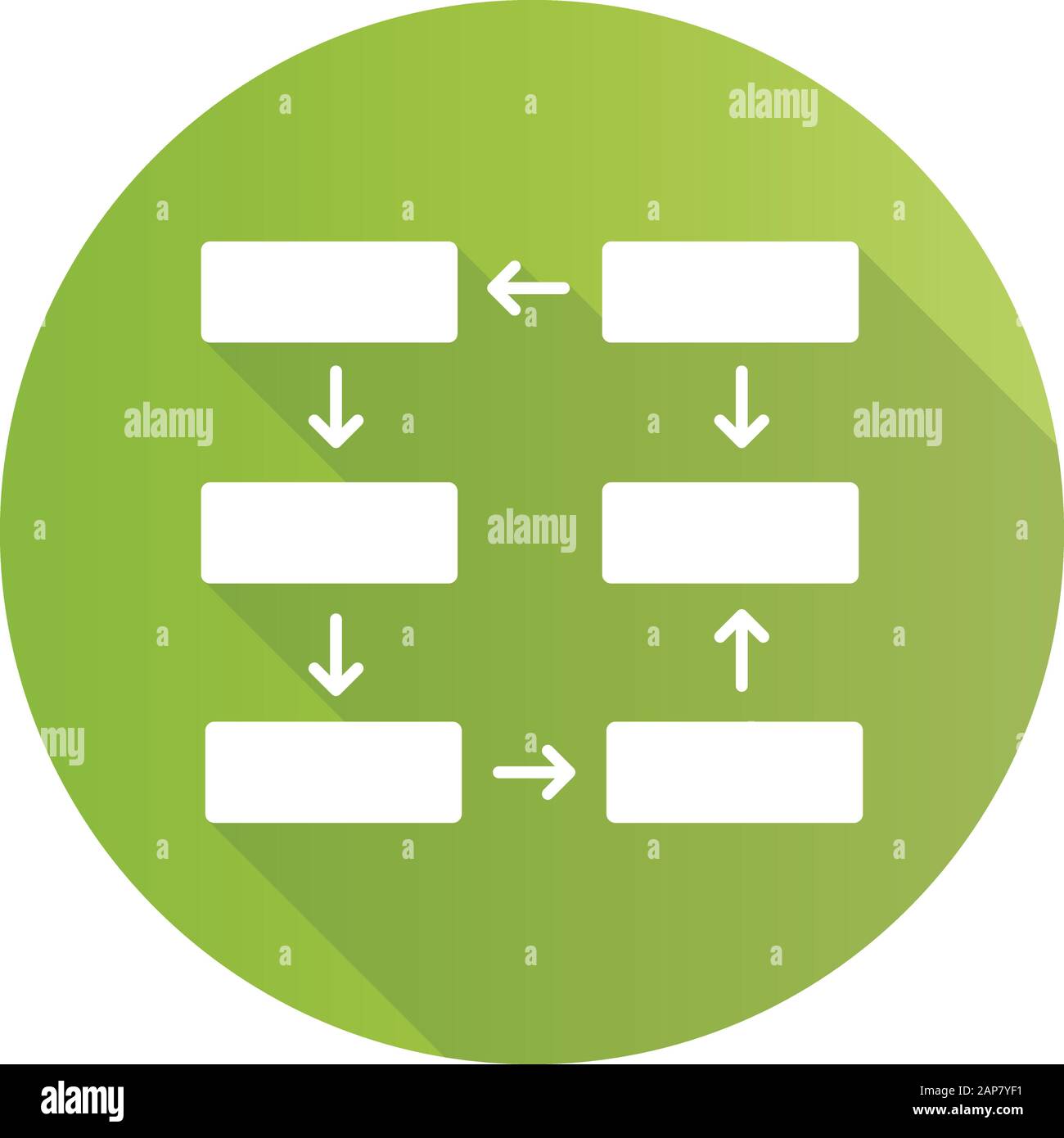 Connection diagram green flat design long shadow glyph icon. Wiring ...