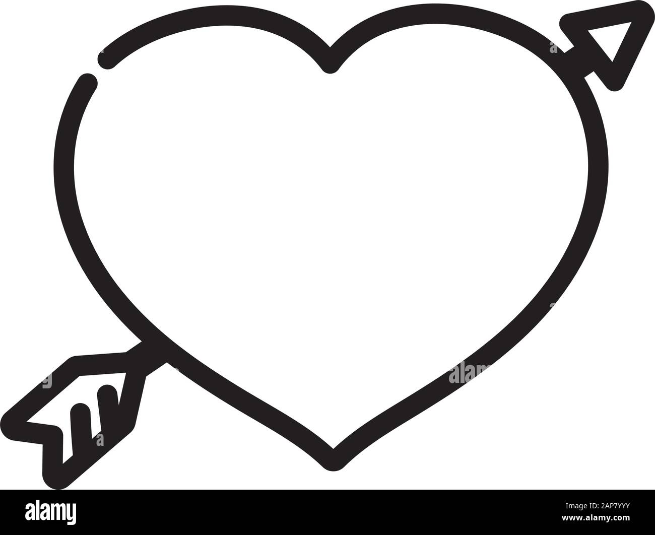Heart With Arrow Through It Clipart