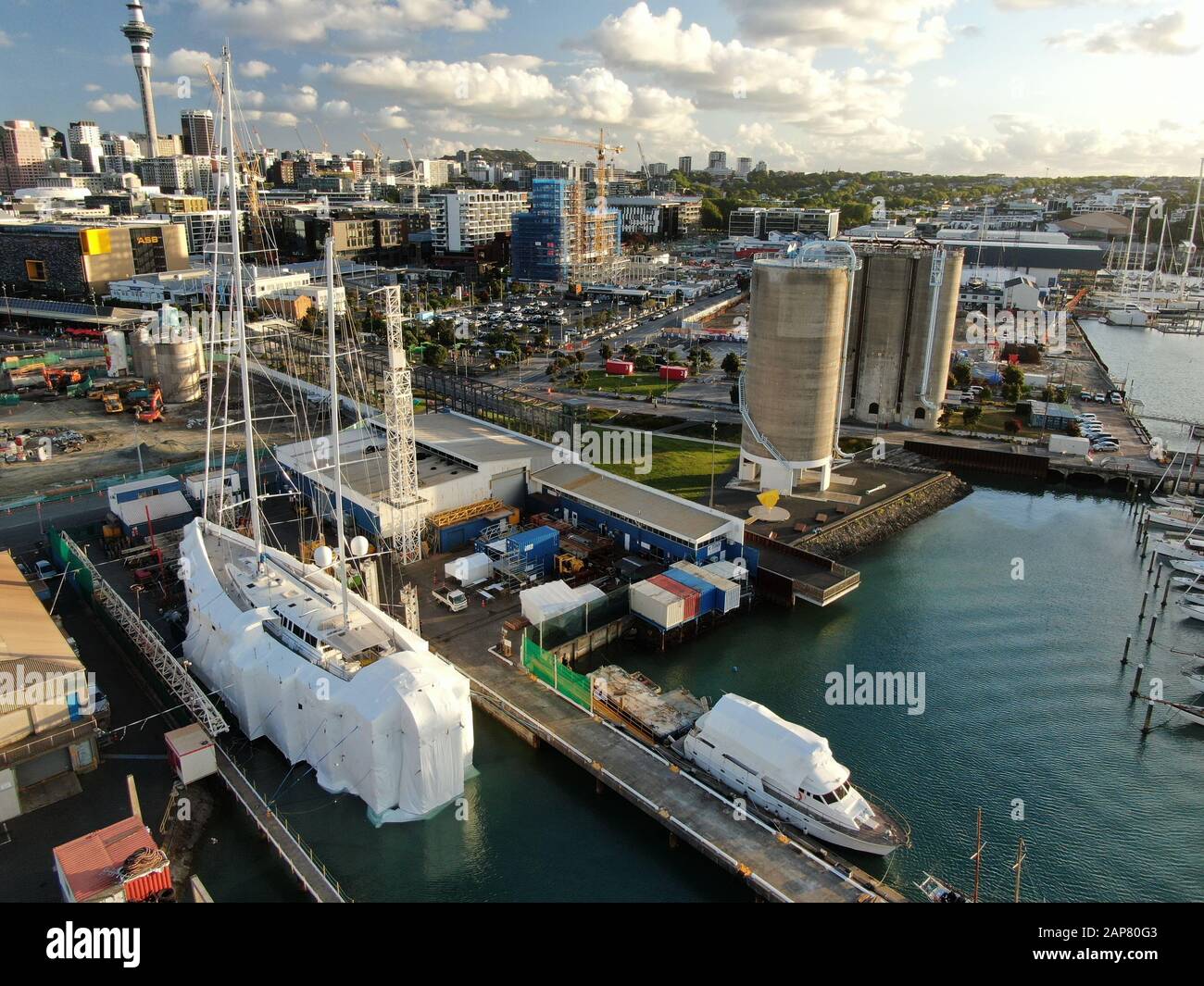 Viaduct Harbour, Auckland / New Zealand - December 29, 2019: The ...