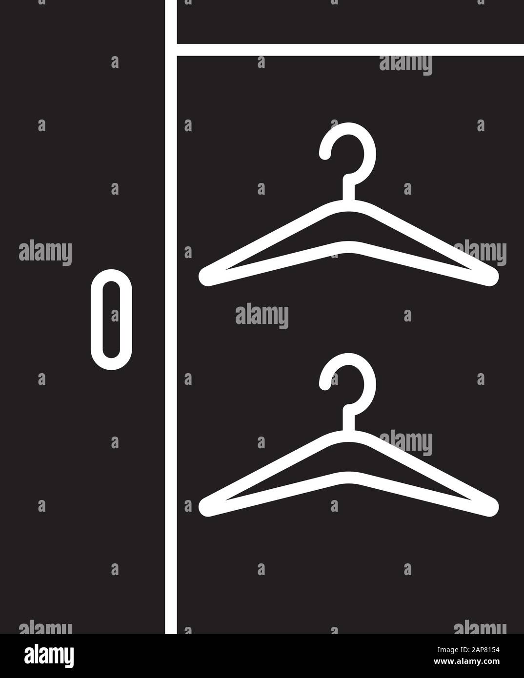 Walk in closets glyph icon. Dressing room. Wardrobe. Furniture for ...