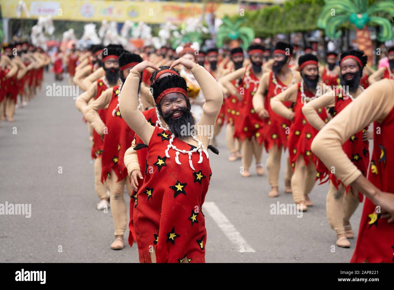 Cebu City,Philippines 19th January 2020.Street dancers taking part in the Sinulog Festival,Grand ...