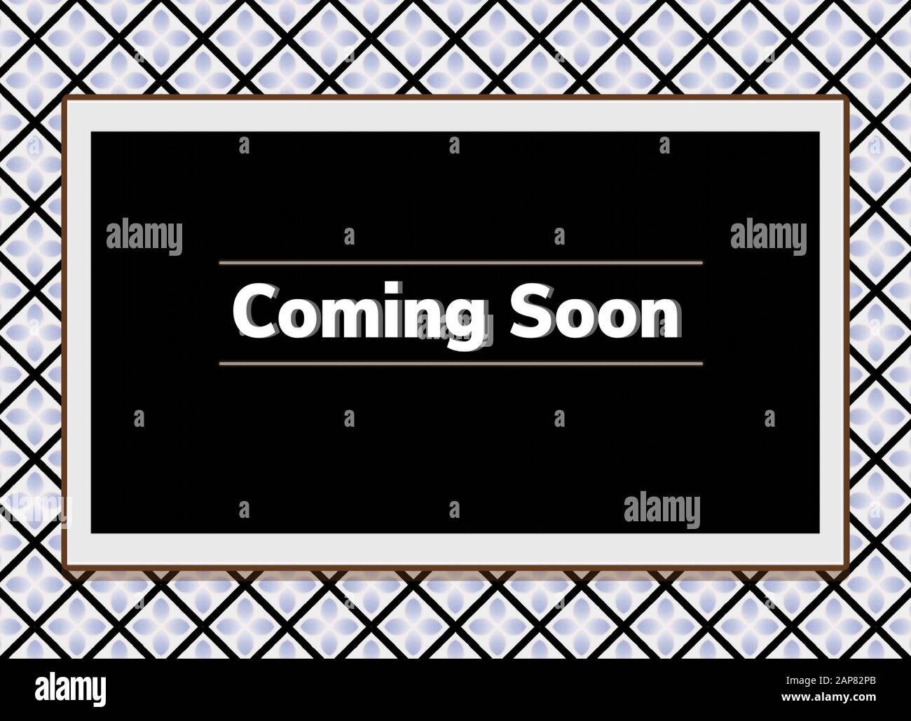 Coming Soon sign in black and white Stock Photo - Alamy