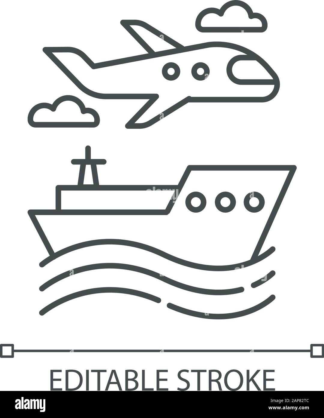 Cruise ship outline clip art Stock Vector Images - Alamy