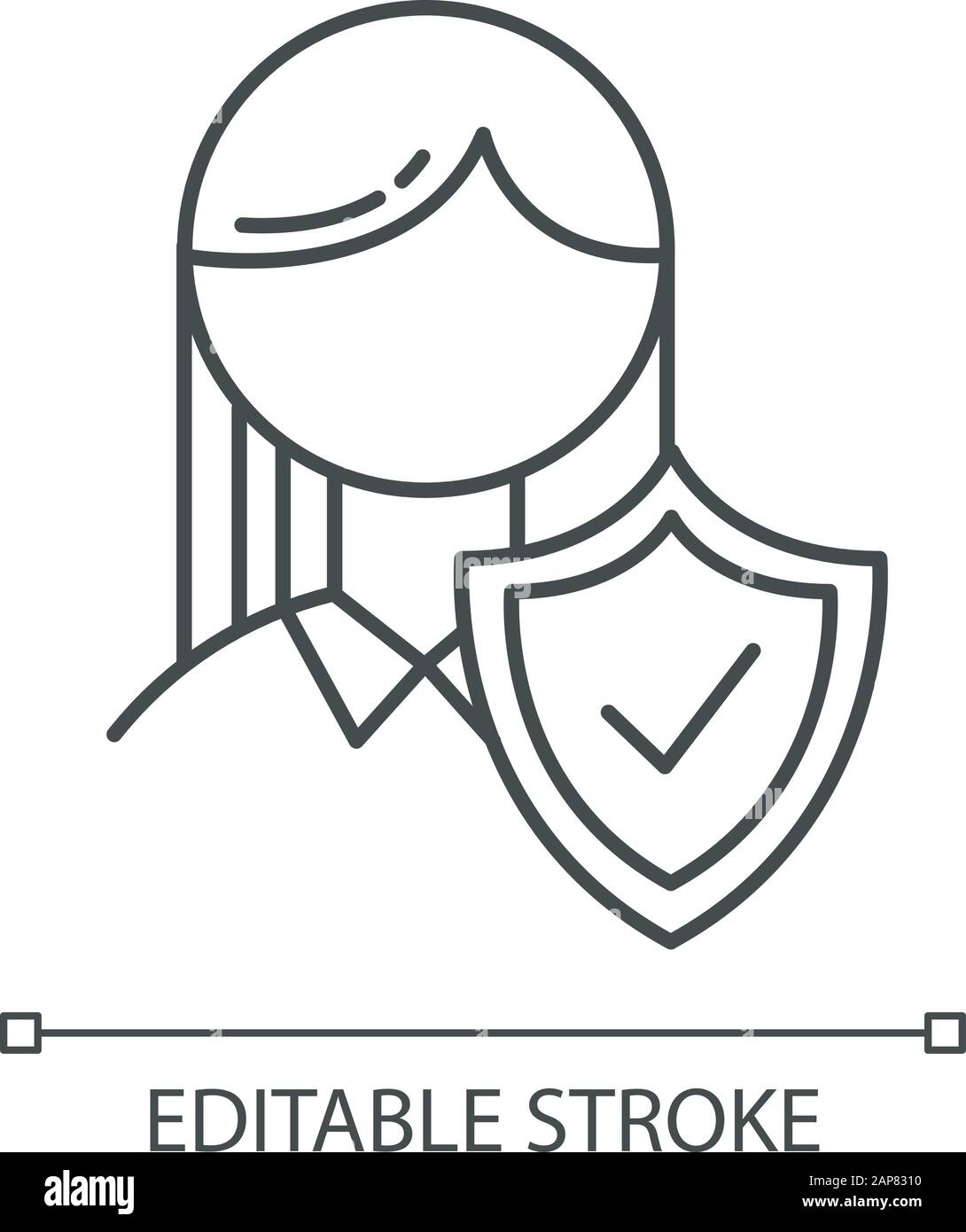 Insurance industry linear icon. Life protection. Safety and security ...