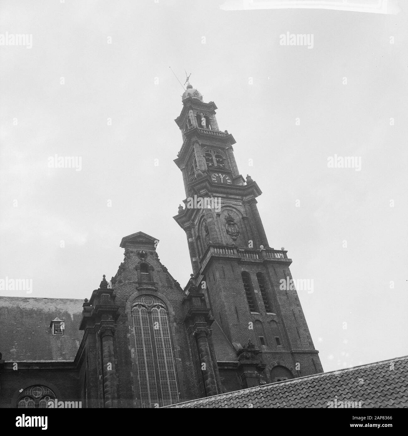 Amsterdam, Westerkerk. Exterior from the north with Westertoren Date: 2 ...