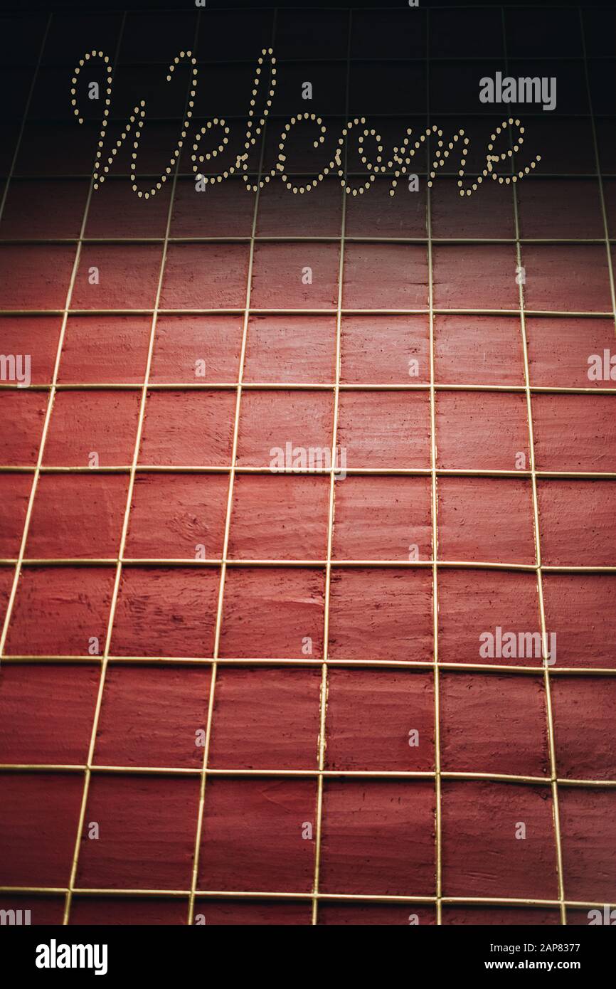 Welcome text wording on a background for business concept Stock Photo ...