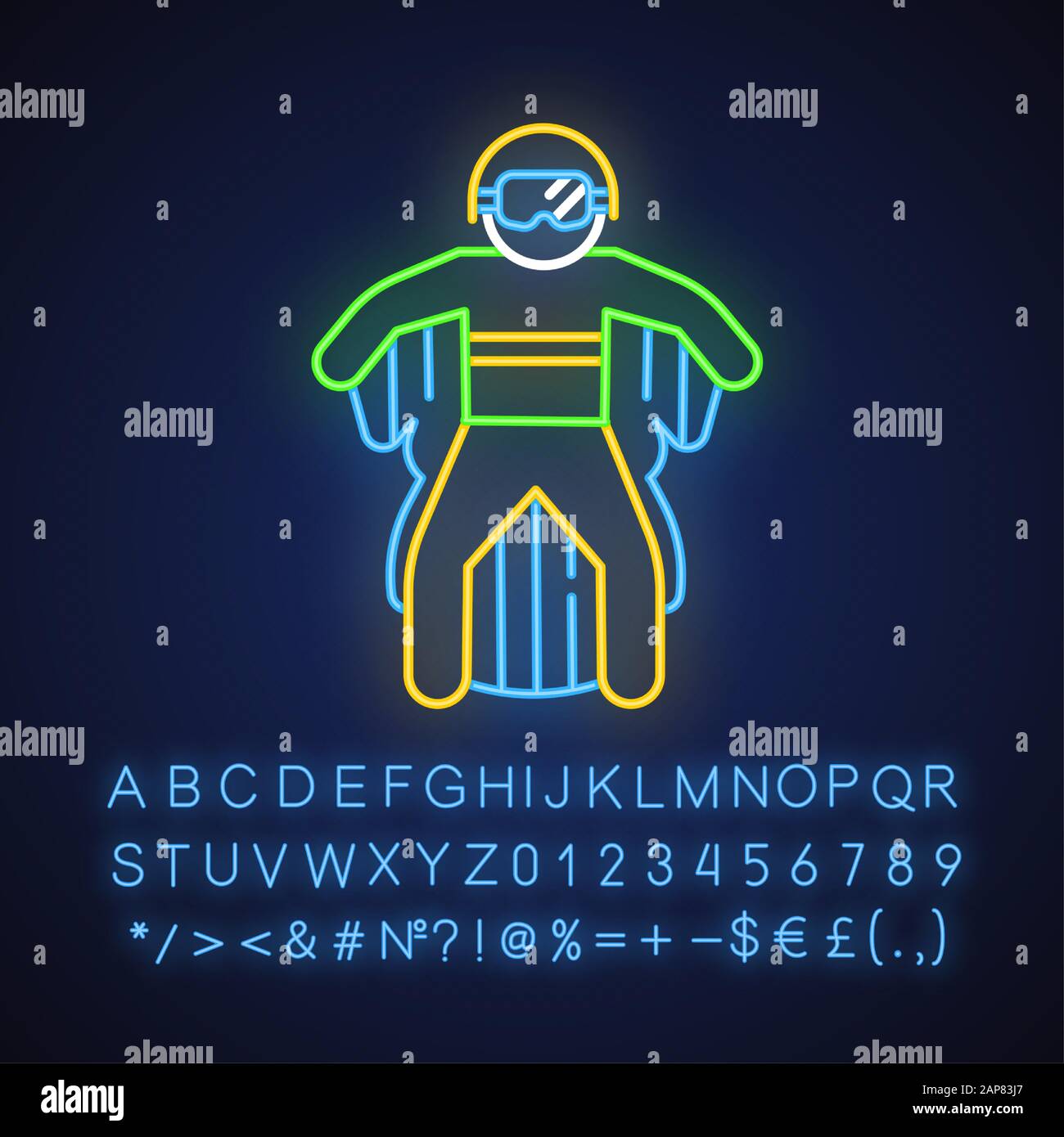 Wingsuit vector vectors hi-res stock photography and images - Alamy