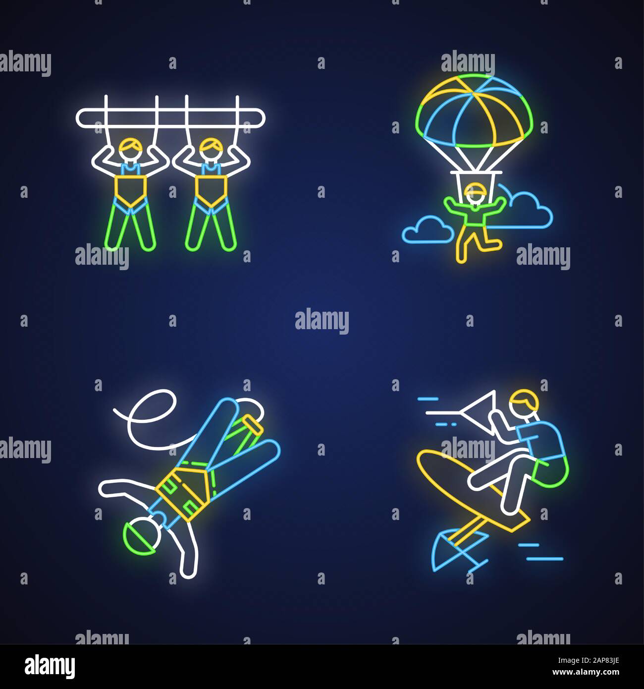 Bungee jumping activities Stock Vector Images - Alamy