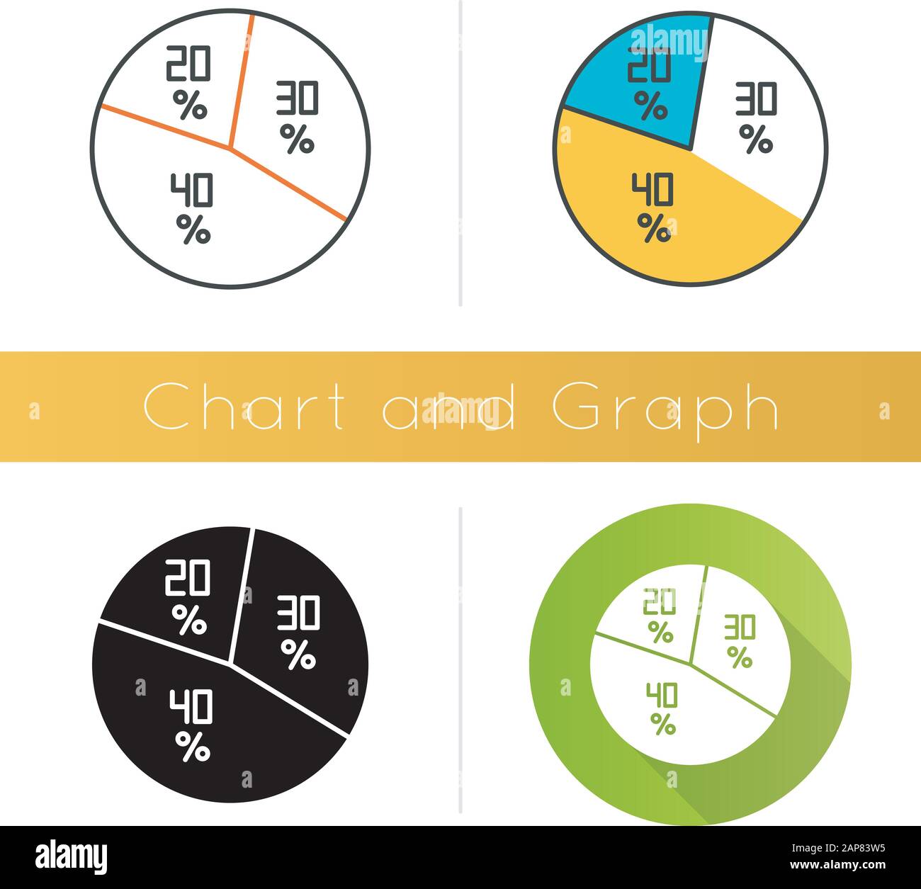 Pie diagram icon. Round chart with segments. Circle infographic with ...