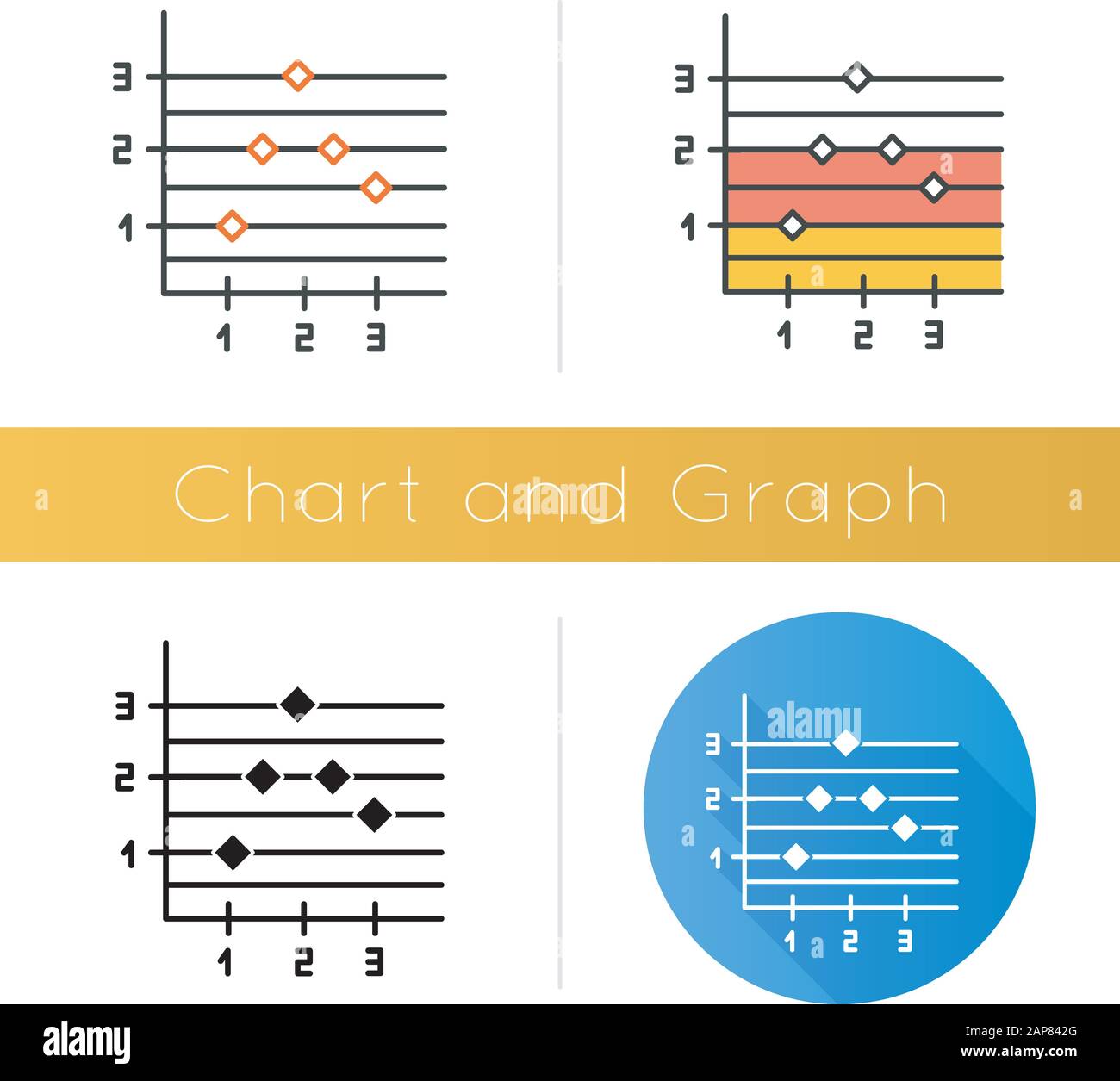 Point and figure chart icon. Informational graph. Business diagram ...