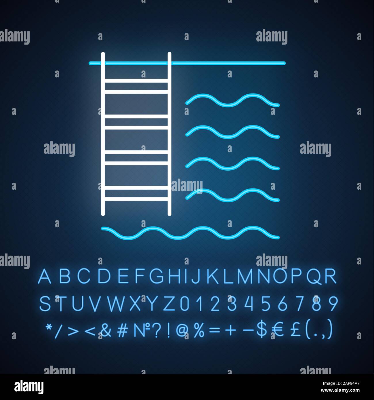 Illuminated swimming pool Stock Vector Images - Alamy