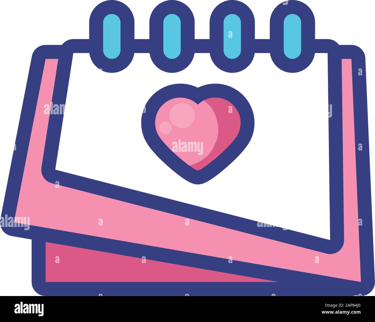 Calendar with heart design of love passion romantic valentines day ...