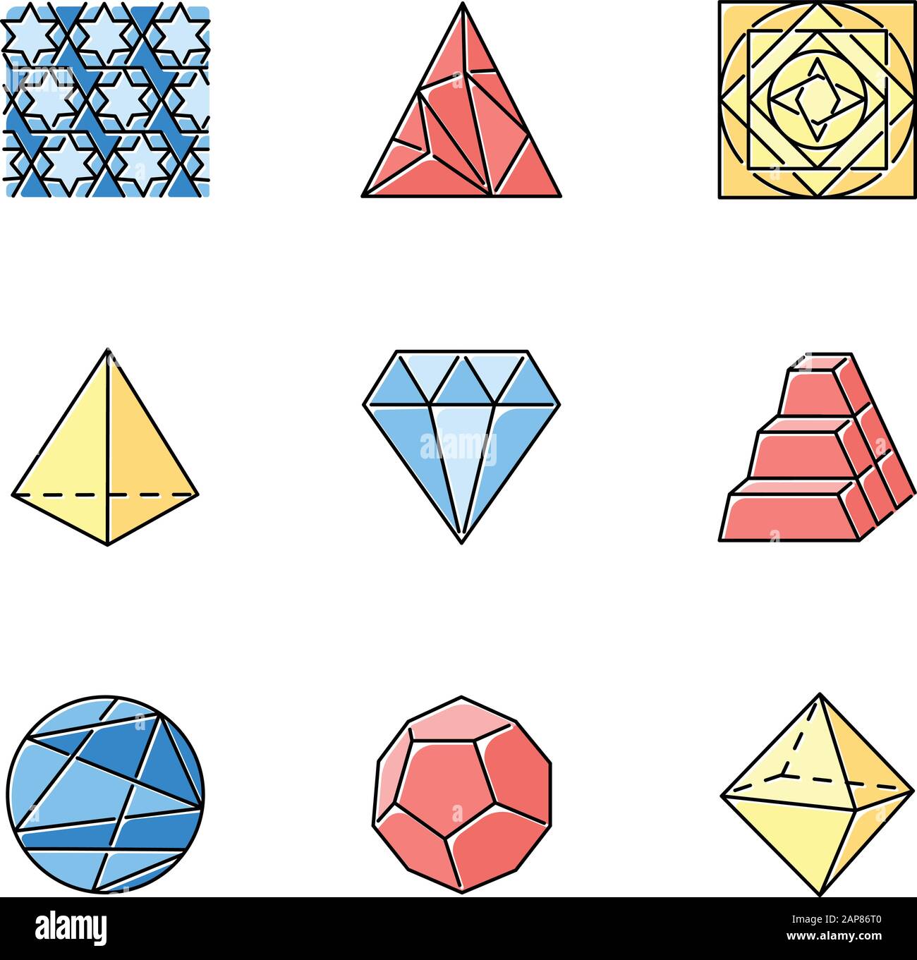 Double diamond model Stock Vector Images - Alamy