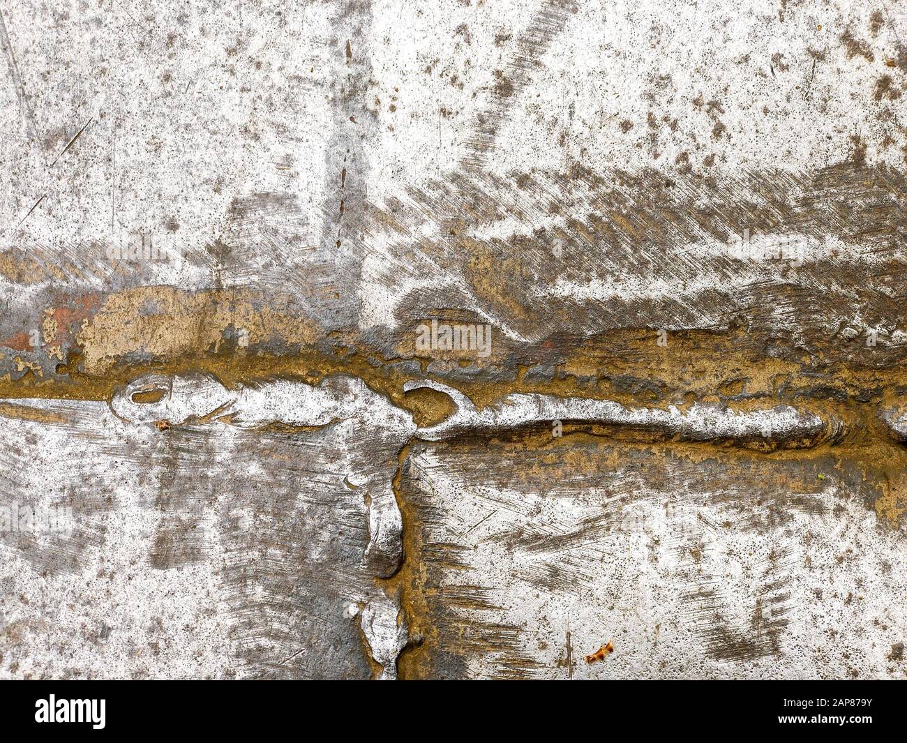 rough and shabby metal texture background with welded seams Stock Photo ...