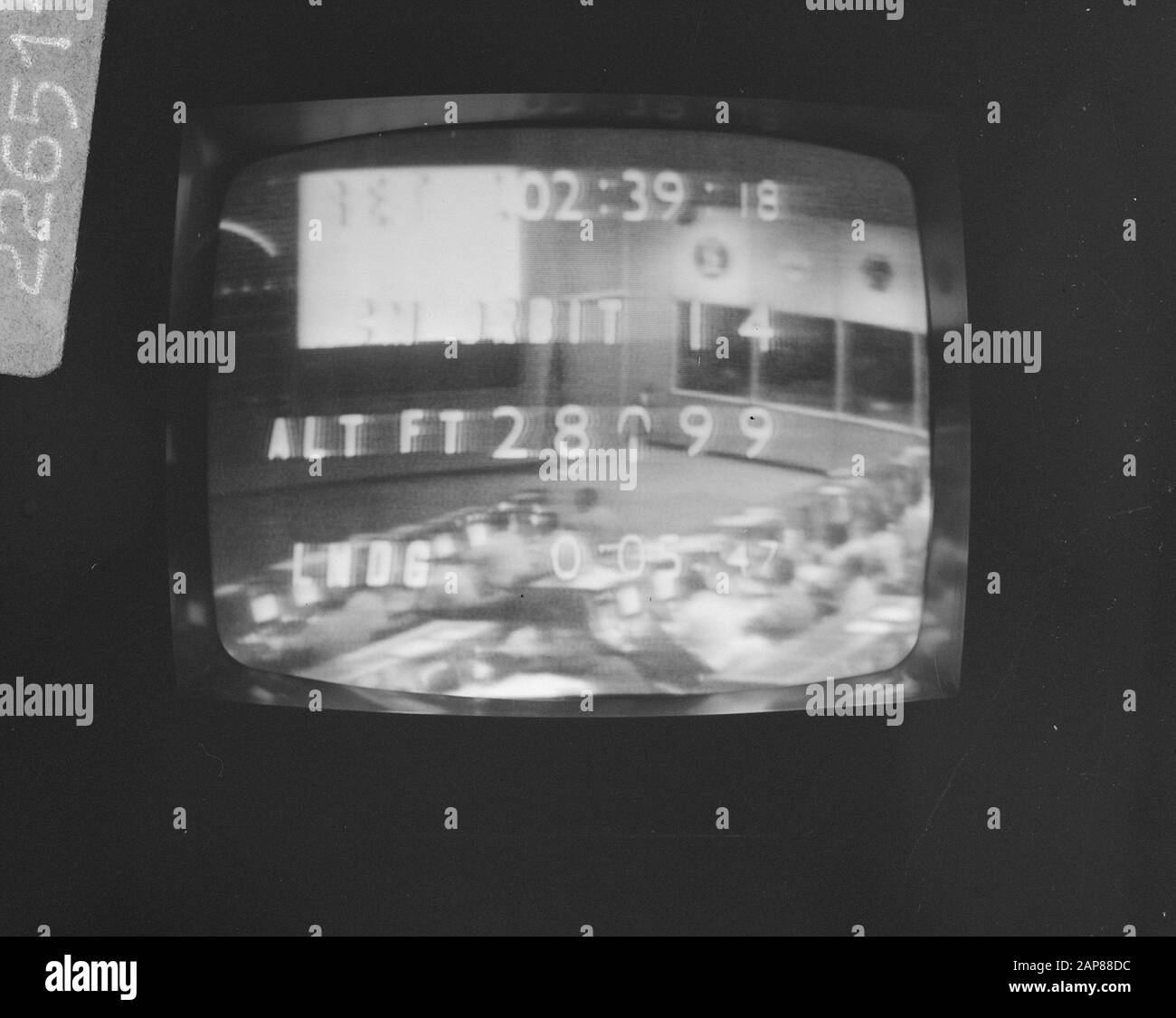 American astronauts land on the moon; images from TV taken Description ...