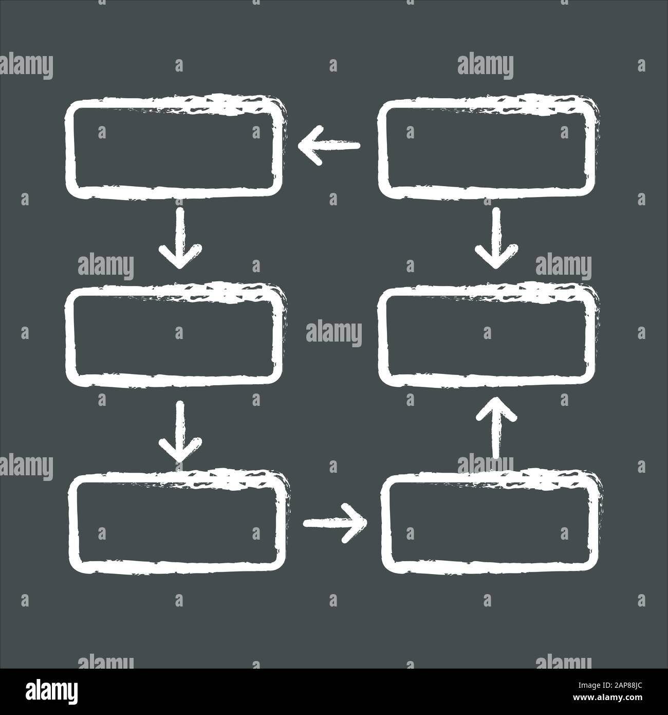 Connection diagram chalk icon. Wiring chart. Progress stages, process ...