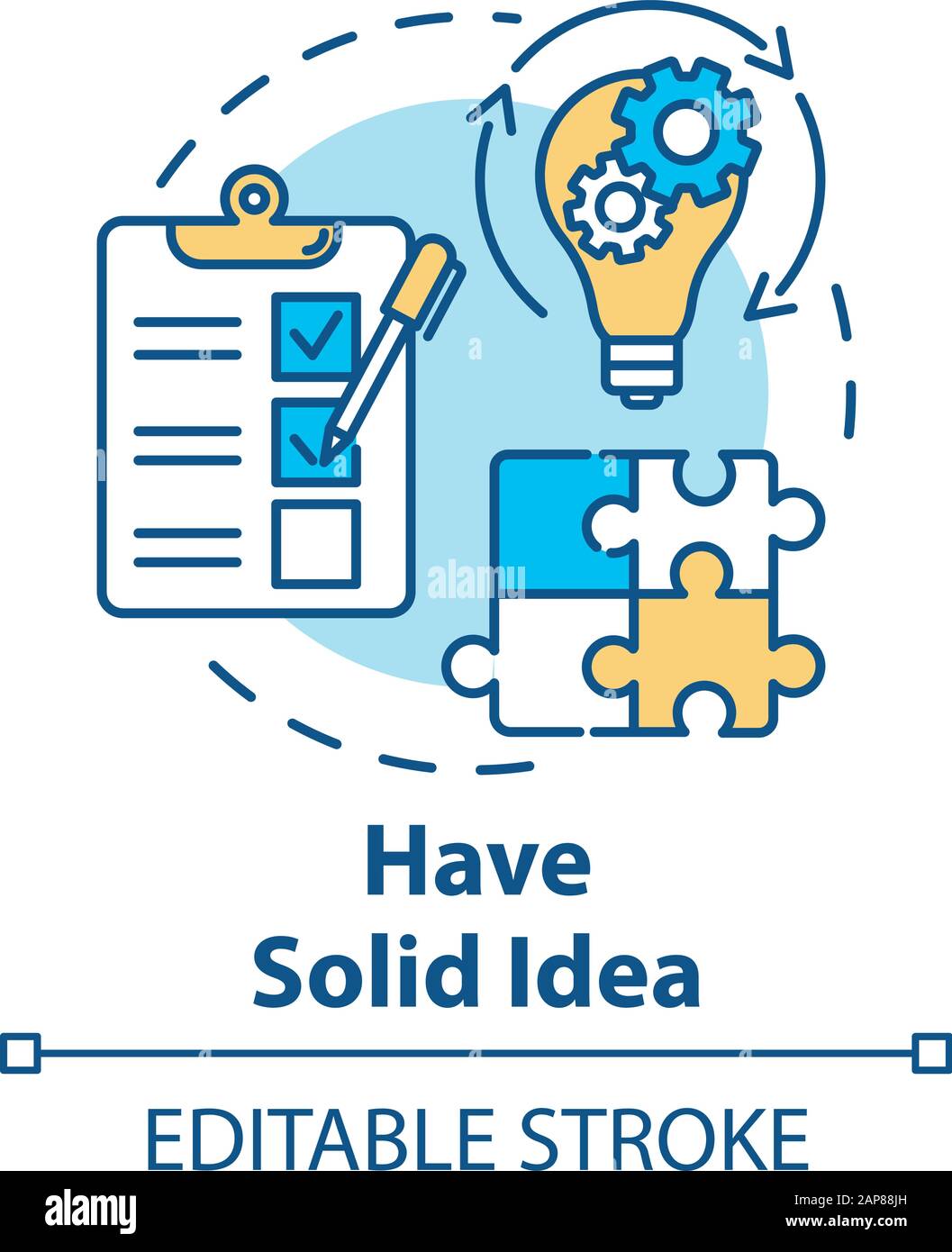 Have solid idea concept icon. Planning and management. Direct movement ...