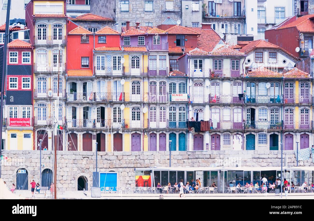 Porto riverfront on Duero River, Porto, Portugal Stock Photo - Alamy
