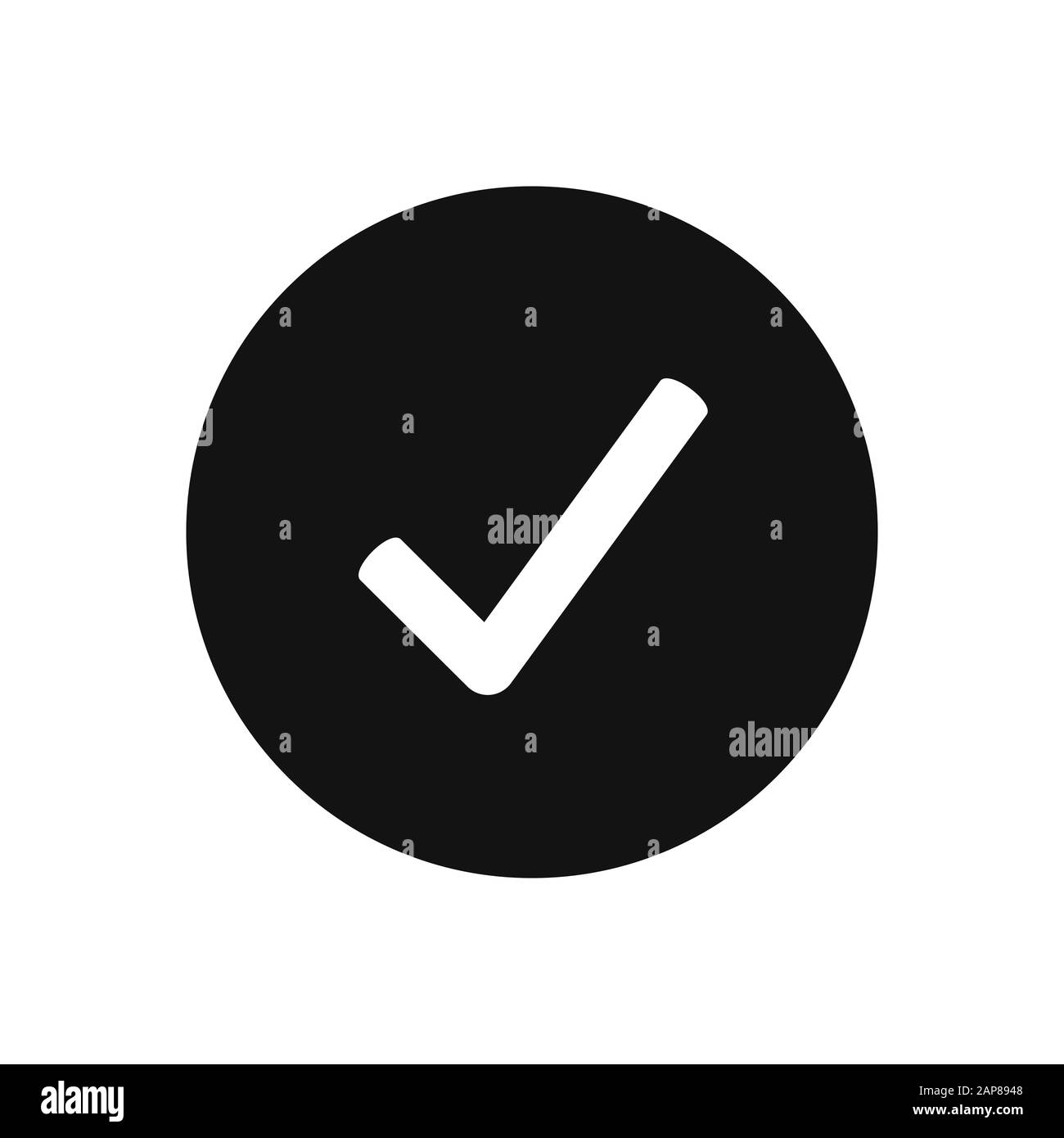 Check mark vector icon, tick symbol in modern design style for web site ...