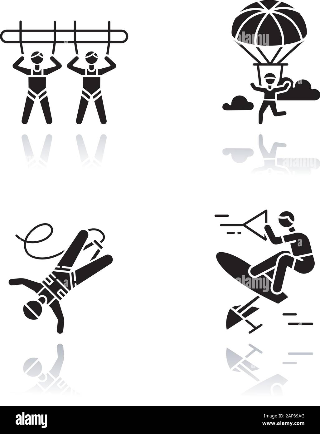 Bungee jumping symbol Black and White Stock Photos & Images - Alamy