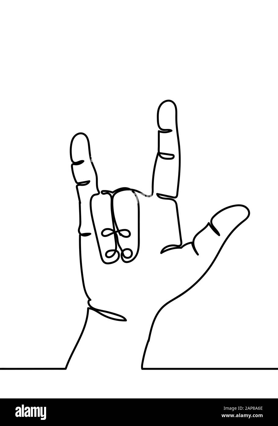 Sign Language I Love You Drawing