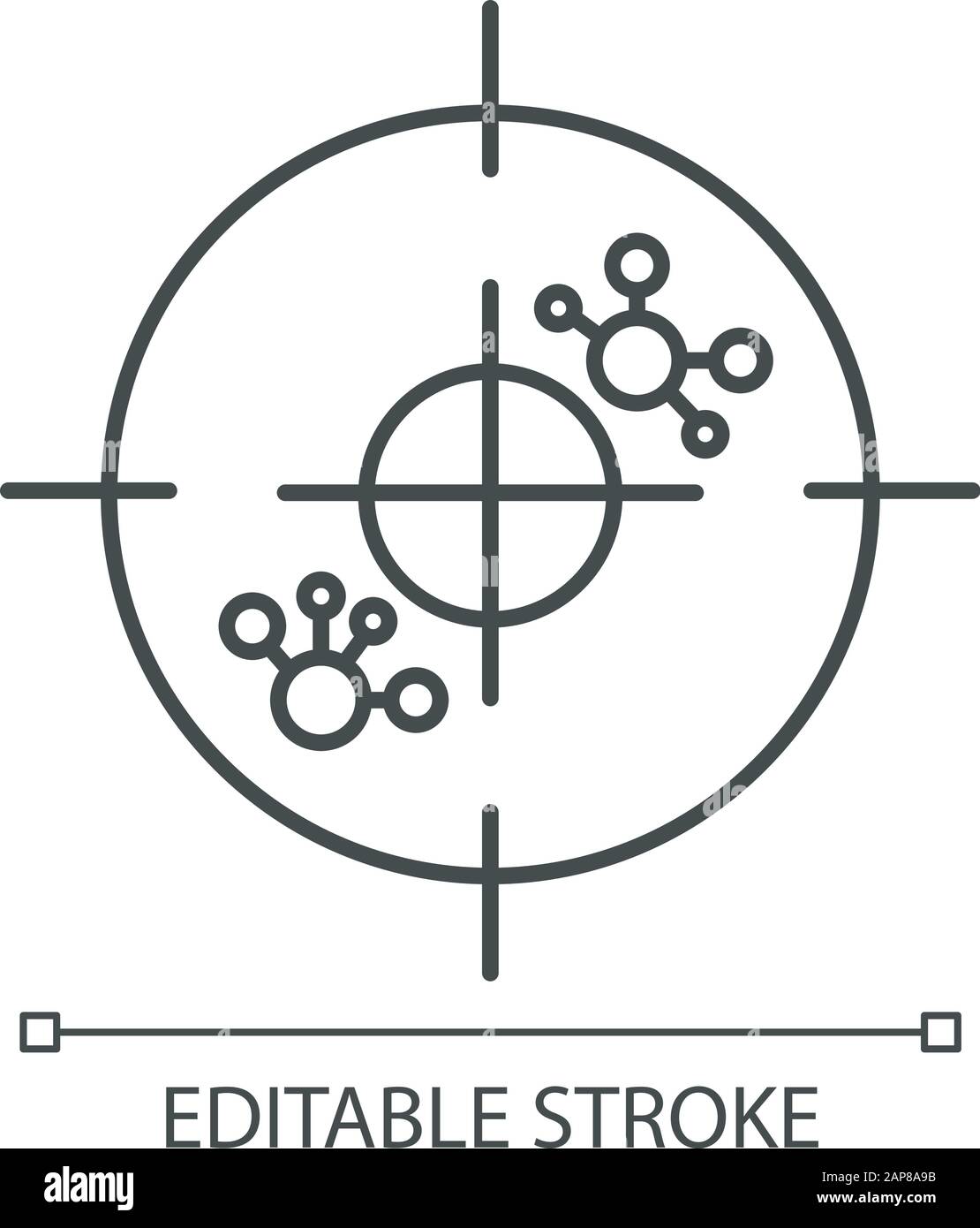 Immunotherapy linear icon. Leukemia test. Oncology examination ...