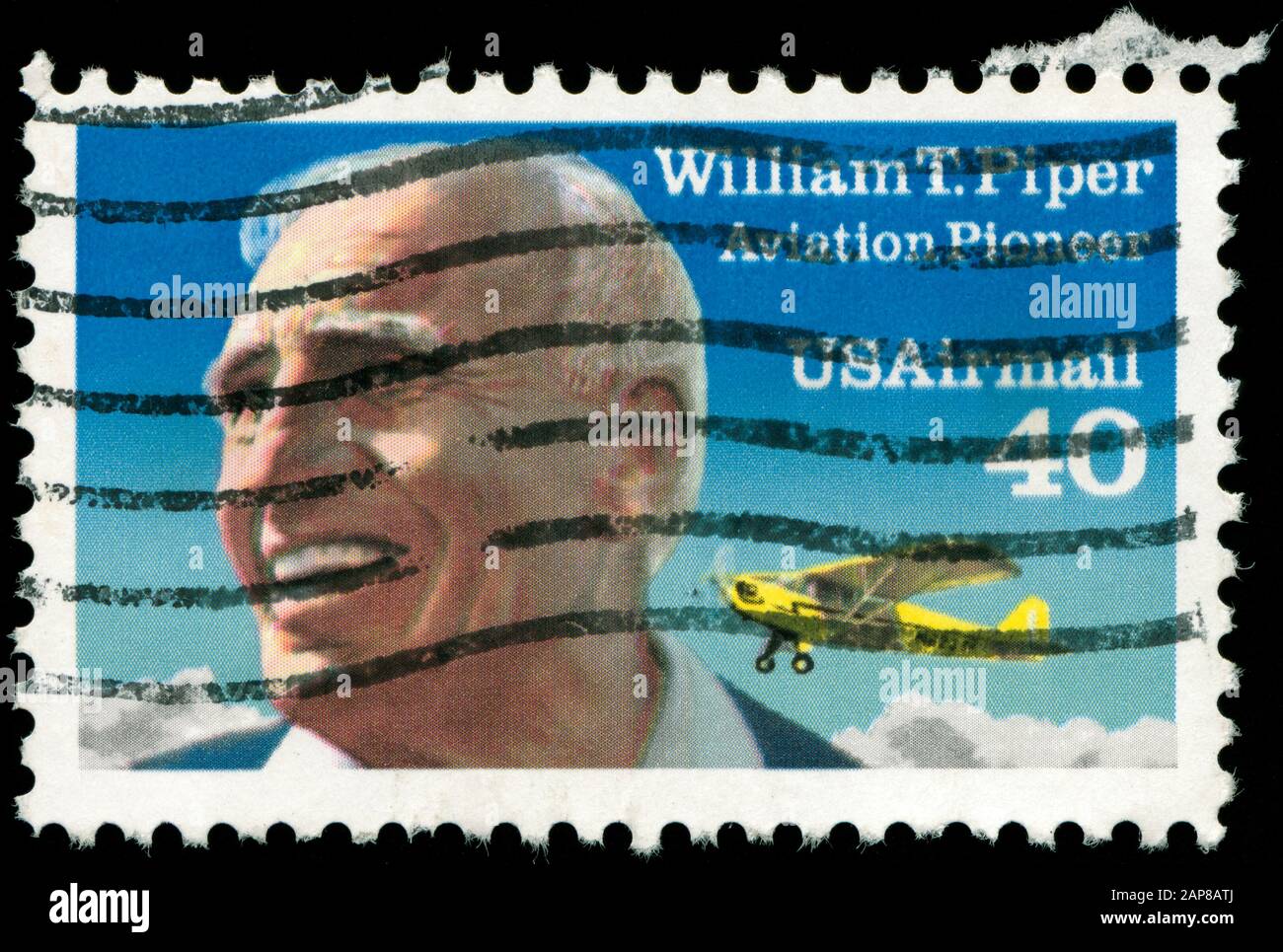 William Piper, Aircraft Manufacturer with his Piper Cub Stock Photo - Alamy