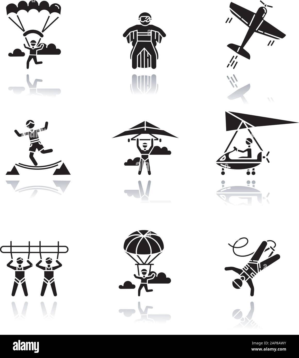 Bungee jumping symbol Black and White Stock Photos & Images - Alamy