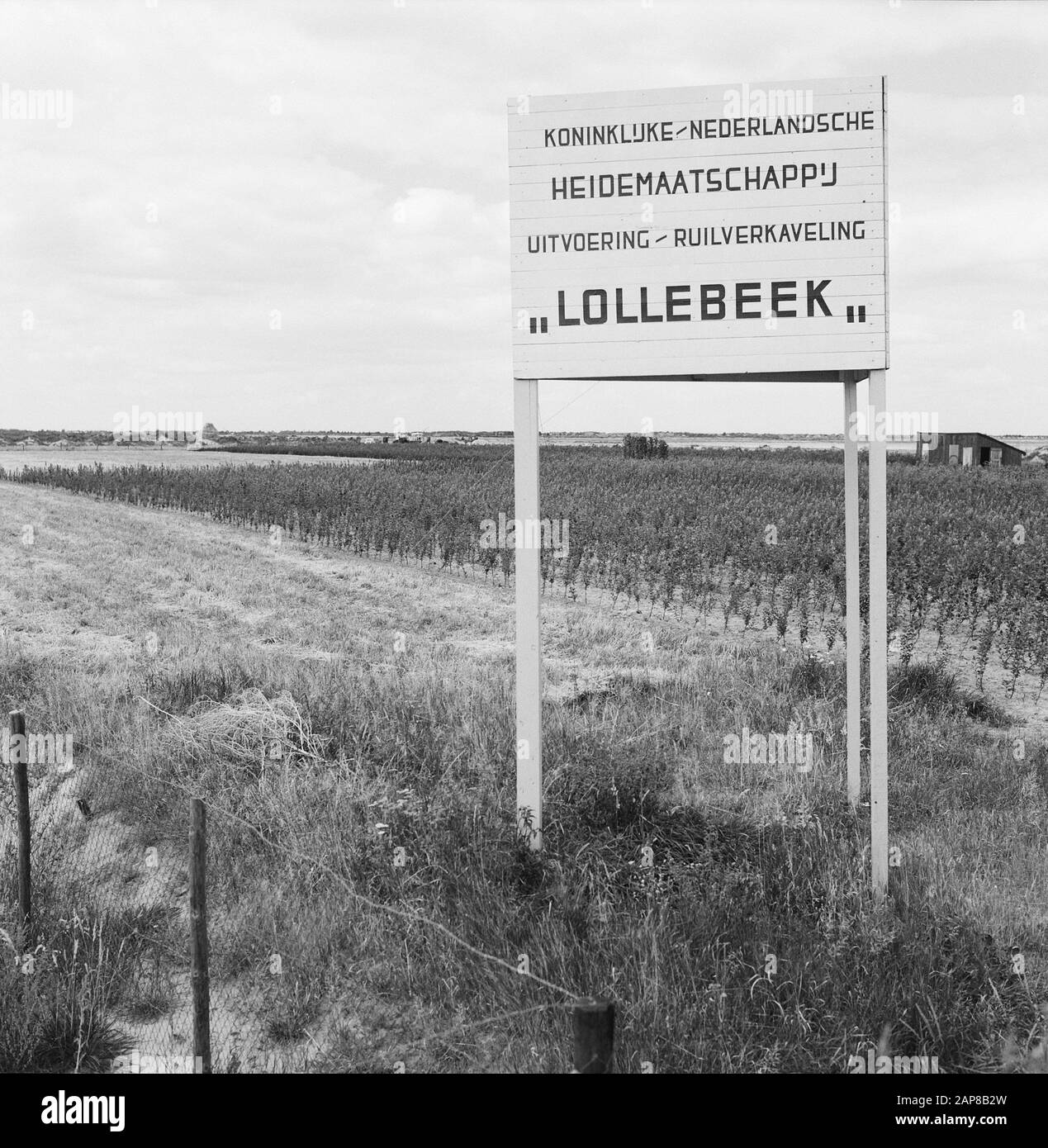 signs, land division lollebeek, bord knhm, Dorperpeel Date: 1964 ...