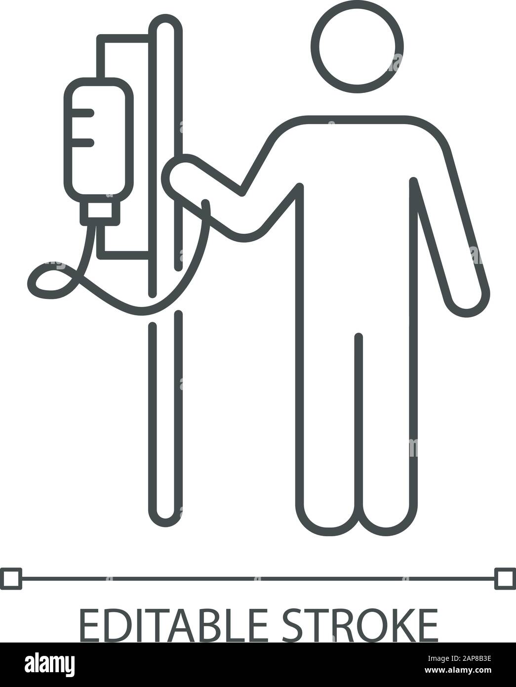 Dropper linear icon. Medical procedure. Healthcare. Hospitalization ...