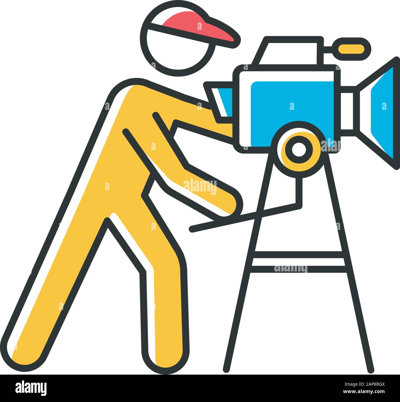 Cameraman filming show Cut Out Stock Images & Pictures - Alamy