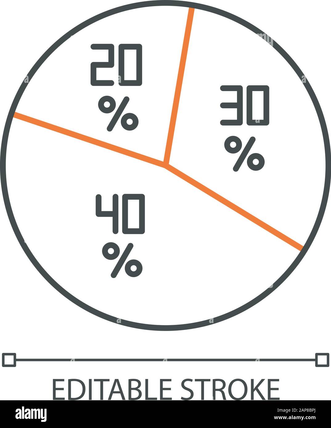 Pie diagram linear icon. Round chart with segments. Circle infographic ... Pie diagram linear icon. Round chart with segments. Circle infographic ...