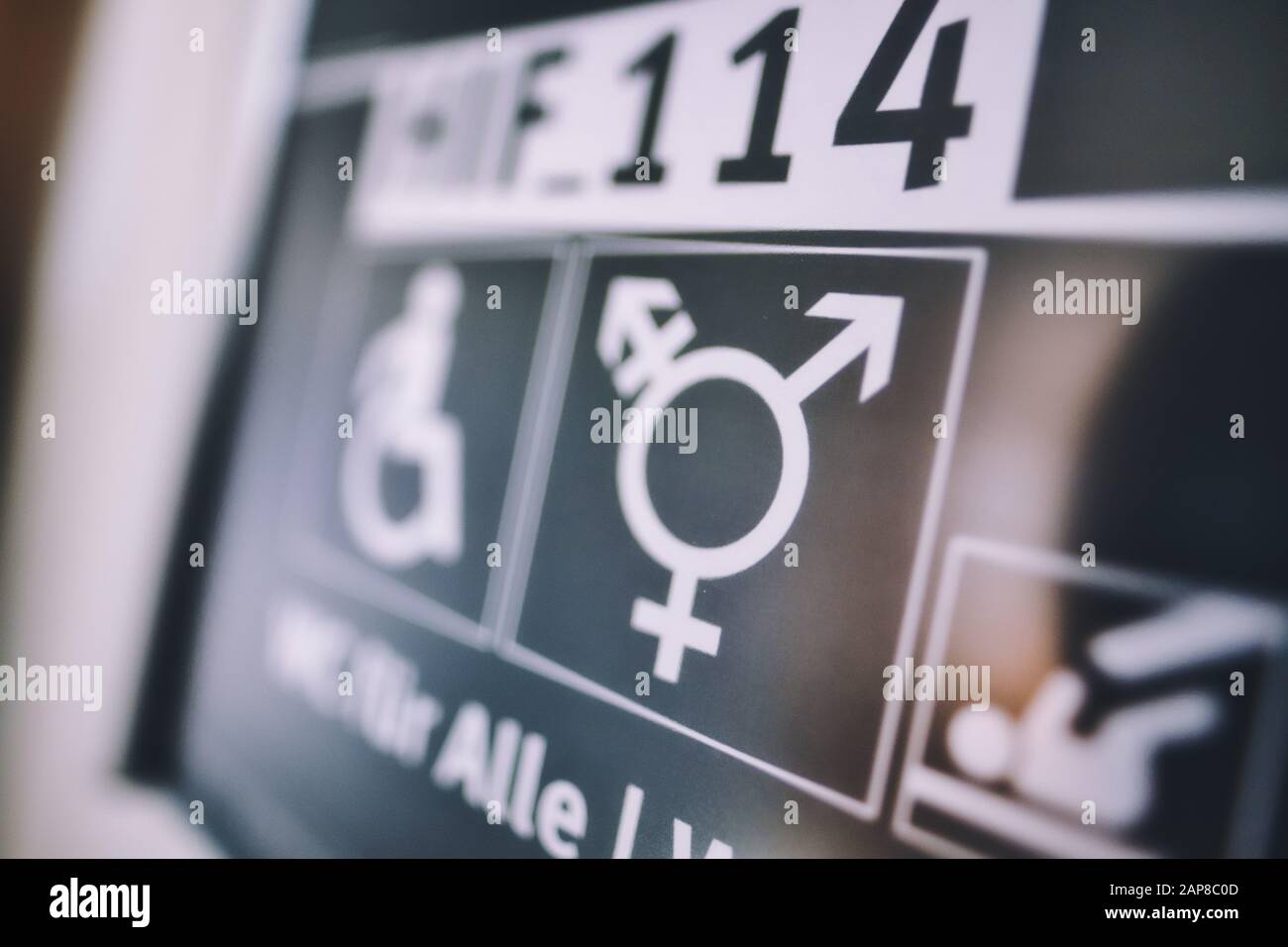 Transgender symbol toilet hi-res stock photography and images - Alamy