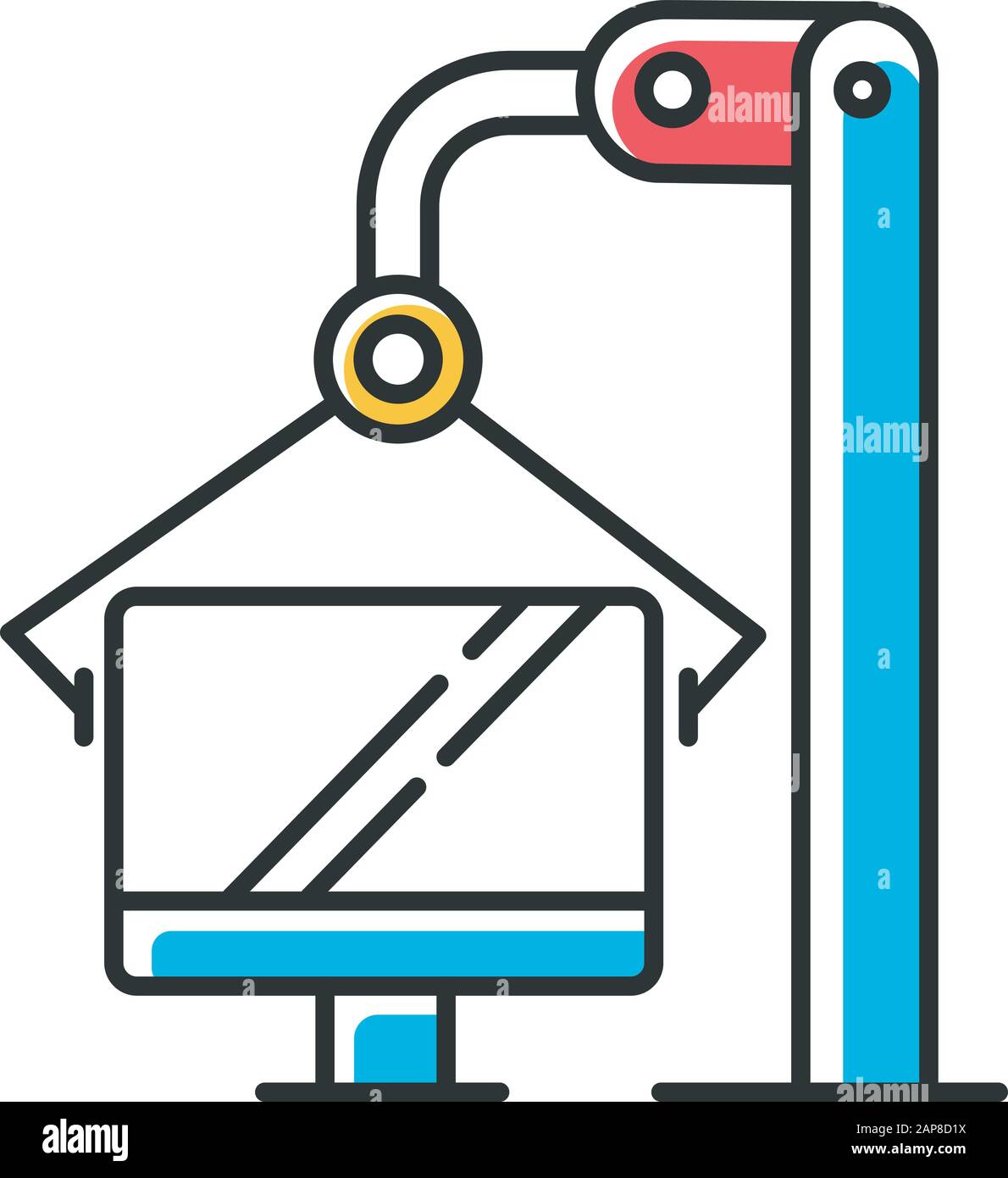 Computer industry color icon. Information technology. Digital sector ...
